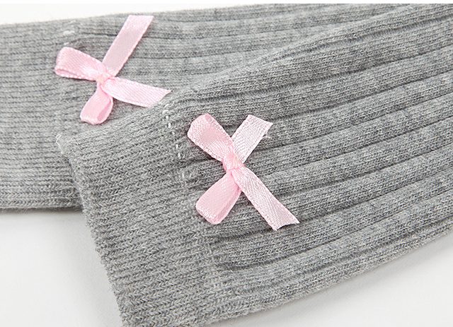 Cute Bow-Decorated Girl's Knee Socks